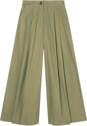 A|X Armani Exchange Femme, Pantalons, Vert, Taille: 38 FR Wide Pantalons