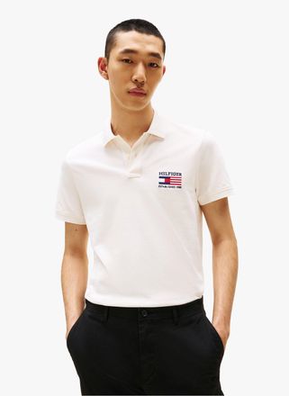 Tommy Hilfiger Polo droit en coton m&eacute;lang&eacute;