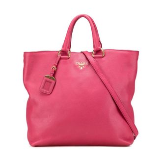 Prada Pre-owned Leather Tote Bag - - Pre-owned - Damen - Rosa - ONE SIZE