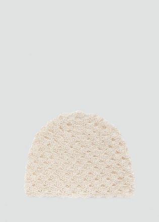 Mango Bonnet crochet &eacute;cru - Femme - Taille unique - MANGO