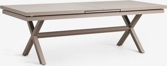 Sklum Rechteckiger ausziehbarer Esstisch aus Aluminium Karena Moka Braun 240 - 300 x 100 cm