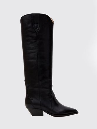 Isabel Marant Bottes western hautes Denvee en cuir de veau lisse