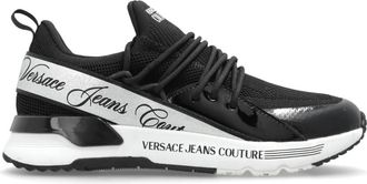 Versace Jeans Couture Femme, Chaussures, Noir, Taille: 40 EU Chaussures de sport &agrave; logo imprim&eacute;