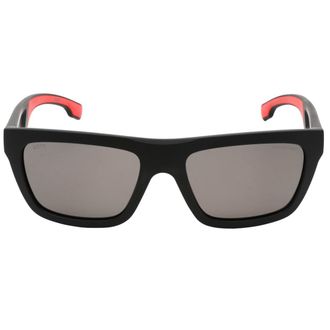 HUGO BOSS Sonnenbrille mit polarisierten Gläsern in Mattschwarz und Grau