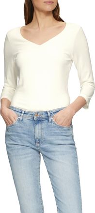 s.Oliver T-Shirt aus Lyocell im Slim Fit mit 3/4-&Auml;rmeln