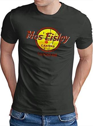 OM3 Mos-Eisley-Cantina Tatooine T-shirt - Homme - Best Bar in The Universe Vintage Style - S - 5XL, gris foncé, 3XL