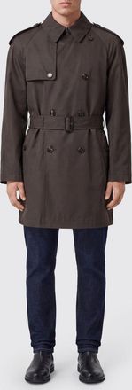 Burberry Trench-coat crois&eacute; en coton longueur genou avec ceinture