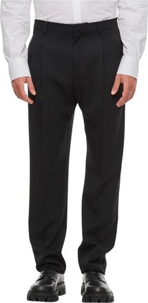 Lanvin Homme, Pantalons, Noir, Taille: XL Pantalon Chino en Laine