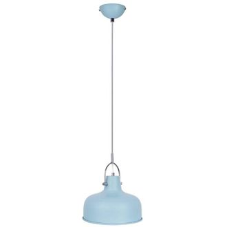 Globo Lighting Lampe &agrave; suspendre Lampe &agrave; suspendre salon Plafonnier m&eacute;tal bleu chrom&eacute; H 150 cm