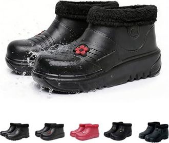 Generic Chaussures dhiver imperm&eacute;ables pour homme et femme - Bottes dhiver chaudes et antid&eacute;rapantes - Bottes dhiver l&eacute;g&egrave;res - Bottes de neige mi-hautes - Bot