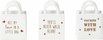 R&auml;der Mini Shopper 3er Set, international aus Porzellan - Originelle Geldgeschenk-Verpackung & Deko-Taschen - Kreative Geschenkidee f&uuml;r Gutscheine, Geld & B