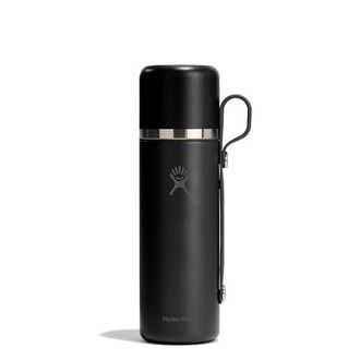 Hydro Flask Insulated Hot Flask And Cup 828 ml (28 oz) - Étanche, design tout-en-un - Garde chaud 30 h & froid 30 h - Black