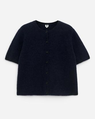 Arket Strickjacke Aus Einer Alpaka-Wollmischung -Blau