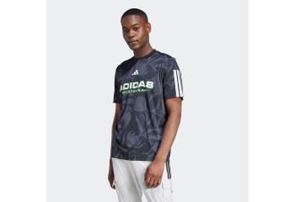 adidas T-Shirt COMMON GOAL sportlicher Stil, mit Rundhalsausschnitt, Allover-Print