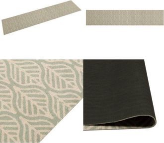 vidaXL K&uuml;chenteppich Waschbar Bl&auml;tter 60x300 cm Samt - K&uuml;chenl&auml;ufer - Samt - Laufmatte - Badezimmerteppich - Anti-Rutsch - Home & Living