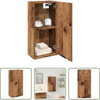 vidaXL vidaXL Rangement salle de bain - Armoire de salle de bain murale vieux bois 32x20x67 cm