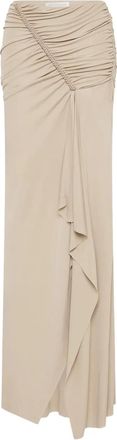 CHRISTOPHER ESBER jupe longue Shibari à fronces - Tons neutres