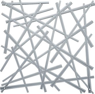 Koziol Raumteiler Stixx, Kunststoff, transparent anthrazit, 0.4 x 27.2 x 27.2 cm