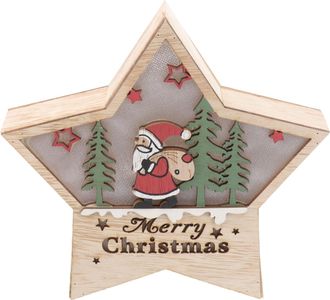 OSALADI Leuchtender Weihnachtsdekor Holzstern Klein ohne Batterie Weihnachtsdekoration f&uuml;r Fenster B&uuml;ro Wohnzimmer