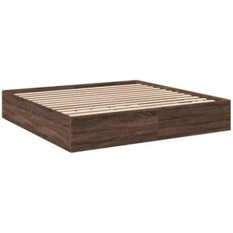 vidaXL Cadre de lit sans matelas chêne marron 200x200 cm Vidaxl