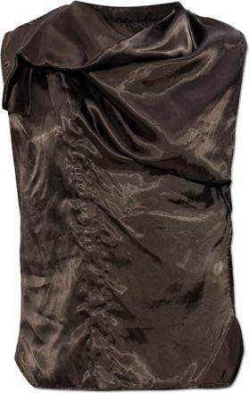 Rick Owens Femme, Tops, Brun, Taille: 38 FR Island Draped Top