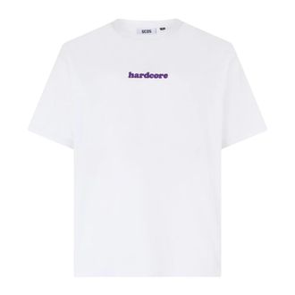 GCDS Hardcore Besticktes T-Shirt - - Tops - Damen - Wei&szlig; - M