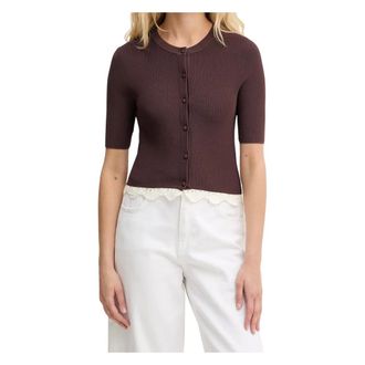 Marella Femme, Pulls, Brun, Taille: 42 FR Farneto Cardigan