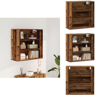 vidaXL Armoire murale vieux bois 80x33x80 cm bois ding&eacute;nierie - Armoire Murale - Armoires Murales - Armoire Suspendue - Vitrine Murale
