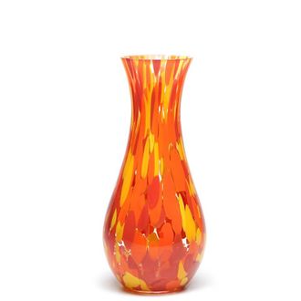 Ca'doro C&aacute; Doro Glasvase Orange/Gelb Konfetti mundgeblasenes Murano-Stil Kunstglas - Modell Nr. 83