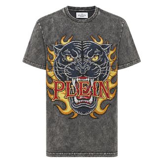 Philipp Plein Urban Jungle T-Shirt - - Tops - Damen - Grau - S