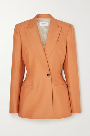 Interior The Fontaine Blazer Aus Einer Woll-seidenmischung - Orange