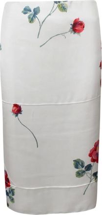 N&deg;21 Femme, Jupes, Blanc, Taille: 46 FR Floral pencil skirt