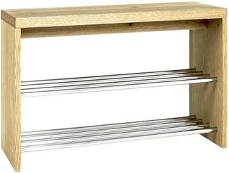 Haku M&ouml;bel 15621 Bank, Metall, eiche-chrom, 81 x 30 x 55