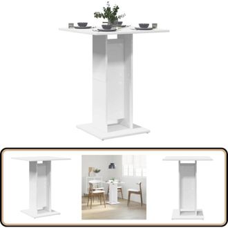 vidaXL Vidaxl - Bistrotisch Weiß 60x60x75 cm Holzwerkstoff - Esstisch - Bistrotisch - Holzt Tisch - Weißer Tisch - Wohnzimmertisch