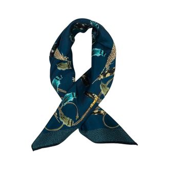 Borbonese Femme, Accessoires, Bleu, Taille: ONE Size Silk Scarf
