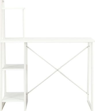 vidaXL Schreibtisch mit Regaleinheit Wei&szlig; 102&times;50&times;117 cm Vidaxl
