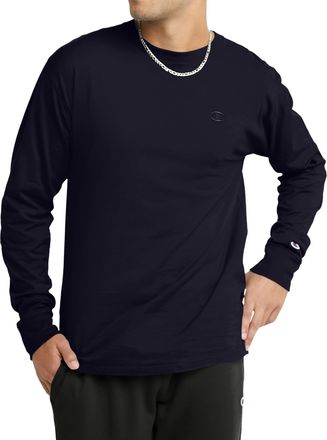 Champion Herren Classic Jersey Long Sleeve T-Shirt, Navy, Klein