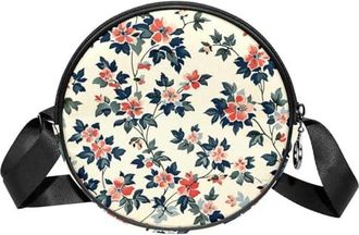Generic Sac &agrave; bandouli&egrave;re circulaire pour femme, beau petit sac &agrave; bandouli&egrave;re avec fermeture &eacute;clair, bretelles r&eacute;glables, sac &agrave; main rond d&eacute;contract&eacute; pour fem