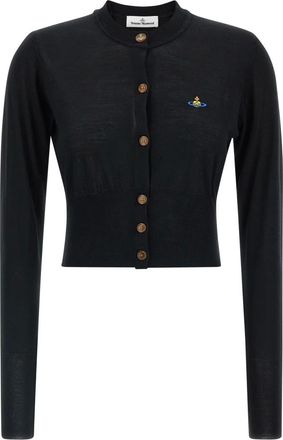 Vivienne Westwood Femme, Pulls, Noir, Taille: 36 FR Bea Cropped Cardigan