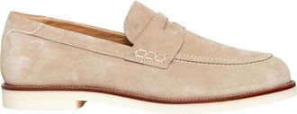 Hogan Homme, Chaussures, Beige, Taille: 43 1/2 EU Mocassins en daim
