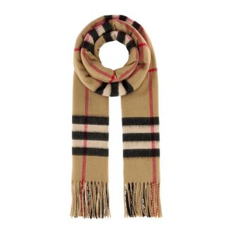 Burberry Bestickter Kaschmirschal - - Accessories - unisex - Beige - ONE SIZE