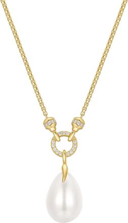 Ania Haie Halskette - 925er Sterlingsilber Shell Pearl Drop - Gr. unisize - in Gold - f&uuml;r Damen