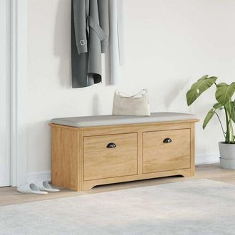 vidaXL vidaXL Banc de couloir avec tiroir BODO Marron miel 118 x 40 x 50 cm