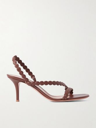 Gianvito Rossi Sandales &Agrave; Brides Arri&egrave;re En Cuir 80 - Marron