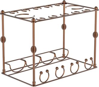 Generic Weinregal aus Metall, Spirituosenregal, Retro und Modern, Robust und Langlebig, Einfach zu Montieren, für Küchen/Hausbars/Eingangsbereiche