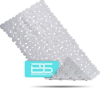 Brandsseller Badewanneneinlage 70x35 cm Badewannenmatte Duschmatte in Steinoptik Melange