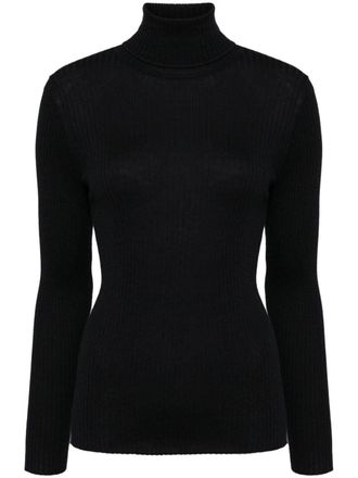 N.Peal Kaschmirpullover mit Rollkragen - Schwarz