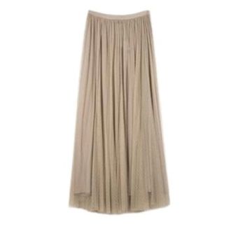 Twinset Plissierter T&uuml;llrock - - Skirts - Damen - Beige - S