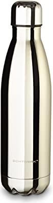 Echtwerk Trinkflasche Shiny, Silber-Edition, Thermosflasche, Isolierflasche, BPA-frei, Auslaufsicher, Flasche für Sport/Uni/Schule/Outdoor, 500 ml