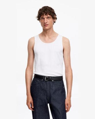 Arket Geripptes Tanktop -Wei&szlig;